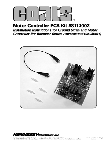 Coats Kit 8114002 Motor Controller PCB Instruction | Manualzz