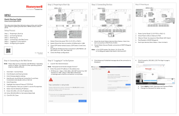 Honeywell MPA2 Quick Start Guide | Manualzz