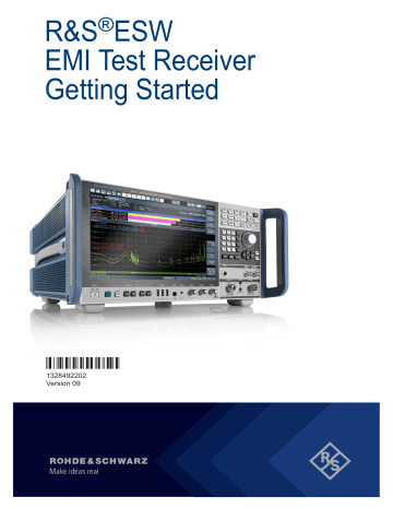 Rohde&Schwarz ESW Getting Started | Manualzz