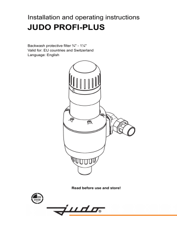 Judo PROFI-PLUS User Manual | Manualzz