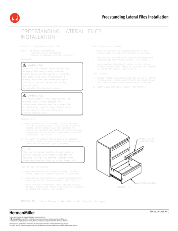 Herman Miller Meridian Storage Product Instructions | Manualzz