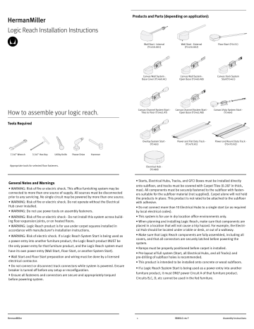 Herman Miller Logic Reach Product Instructions | Manualzz