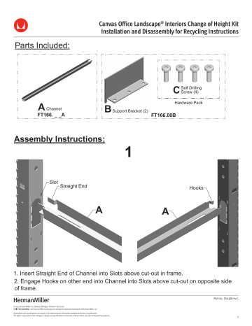 Herman Miller Canvas Wall Product Instructions | Manualzz