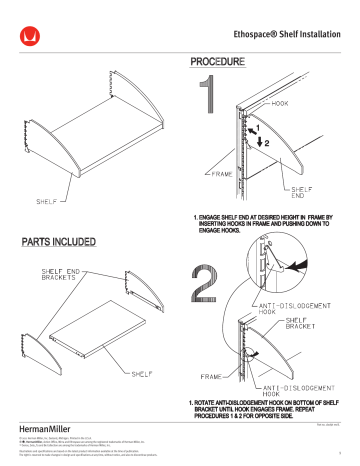 Herman Miller Ethospace System Product Instructions | Manualzz