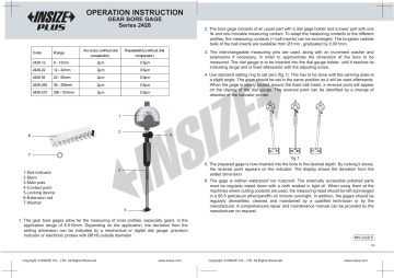 INSIZE 2428 Operation Manual | Manualzz
