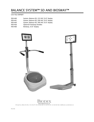 Biodex Balance System SD and BioSway Owner's Manual | Manualzz