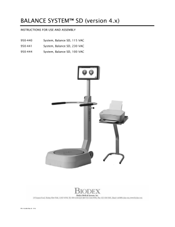 Biodex Balance System SD Instructions for use | Manualzz