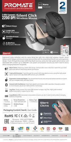 Promate Samit Datasheet | Manualzz
