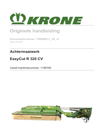 Krone BA EasyCut R 320 CV Handleiding | Manualzz