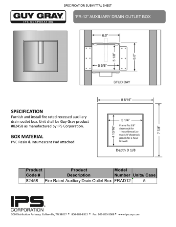 Guy Gray™ 82458 8-5/16 Specification | Manualzz