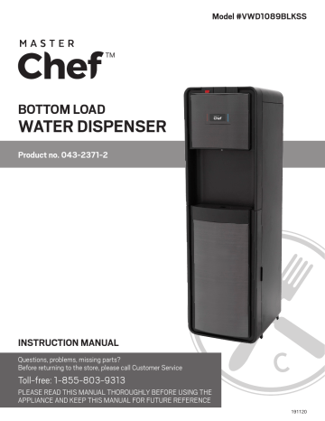 Master Chef Bottom Load Water Cooler Instruction manual | Manualzz