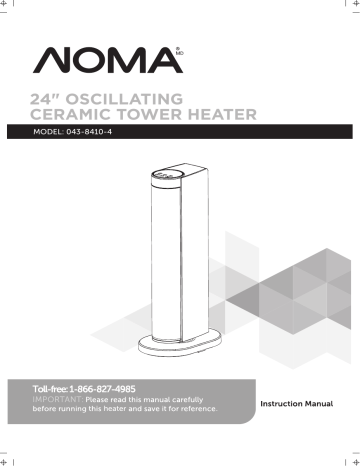 NOMA Digital Tower Ceramic Heater Owner Manual | Manualzz