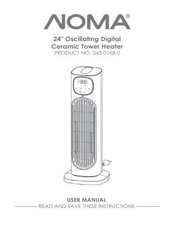 NOMA Digital Touch Tower Heater Owner Manual | Manualzz
