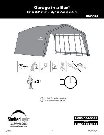 Shelter Logic ShelterLogic Garage-In-A-Box Owner Manual | Manualzz