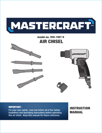 Mastercraft Air-Powered Chisel Owner Manual | Manualzz