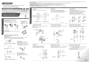 Garrison Electronic Grip Set Door Handle & Deadbolt Lock Set Owner ...