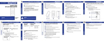 Mastercraft Garage Door Keypad Owner Manual | Manualzz