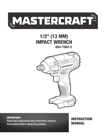 Mastercraft 20V Max Lithium Ion Cordless Drill Owner Manual | Manualzz