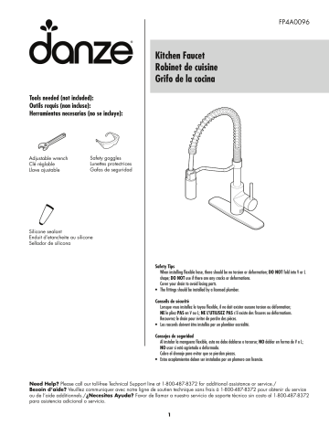 Danze Jasper Single Handle Kitchen Faucet Owner Manual | Manualzz