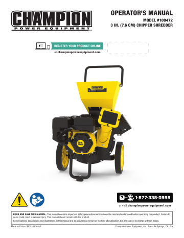 Champion Power Equipment Champion 100472 3-in 224cc Gas-Powered ...