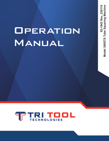 Tri Tool 300STS-1 Tube Squaring Machine Operating Manual | Manualzz