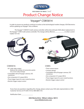ASA Electronics CSW3014 Notice | Manualzz