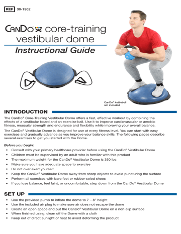 CanDo 30-1902 Core-training Vestibular Dome Manual | Manualzz