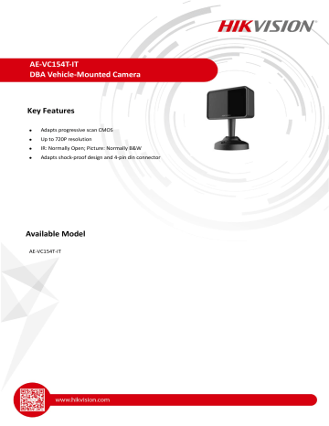 Hikvision AE-VC154T-IT Mobile Camera Data Sheet | Manualzz