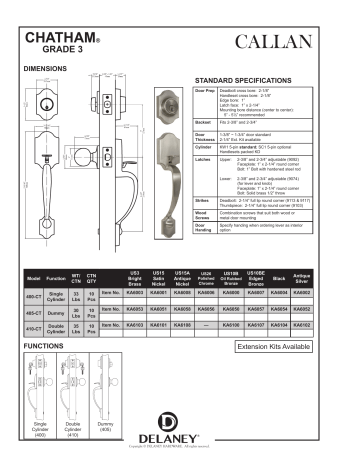 Callan Chatham Technical Specifications | Manualzz