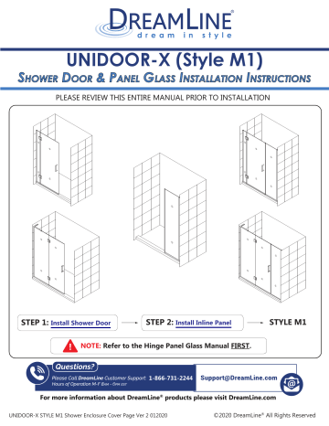 DreamLine D3262272R-09 Shower Door Installation Manual | Manualzz