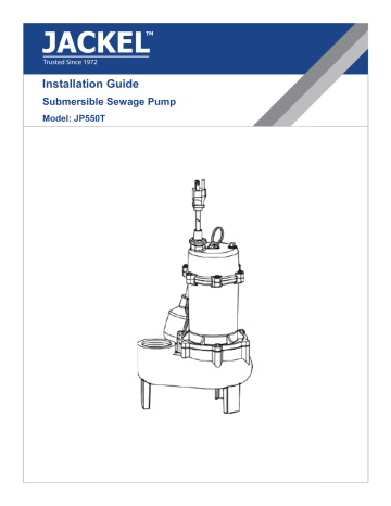 Jackel JP550T 1/2 HP Sewage Pump Installation Guide | Manualzz