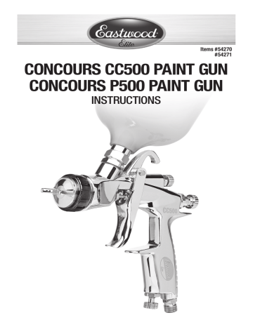 Eastwood Elite P500 Primer HVLP Paint Gun Instructions | Manualzz