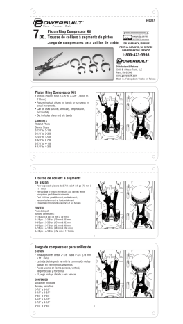 Powerbuilt PISTON RING COMPRESSOR KIT69 940387 Mode d'emploi | Manualzz