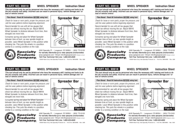 SPC Performance Wheel Spreader Bar 99918 Instructions | Manualzz