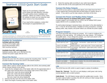 RLE Technologies LD310 Quick Start Guide | Manualzz