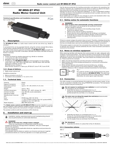 Elsner Elektronik RF-MSG-ST IP53 Datasheet | Manualzz