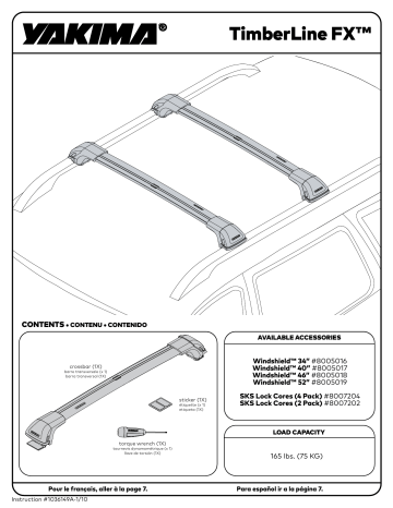 Yakima TimberLine FX Instructions | Manualzz