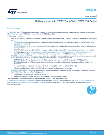 STMicroelectronics Getting started User Manual | Manualzz