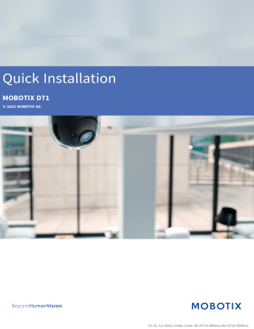 Mobotix D71 Installation Guide | Manualzz