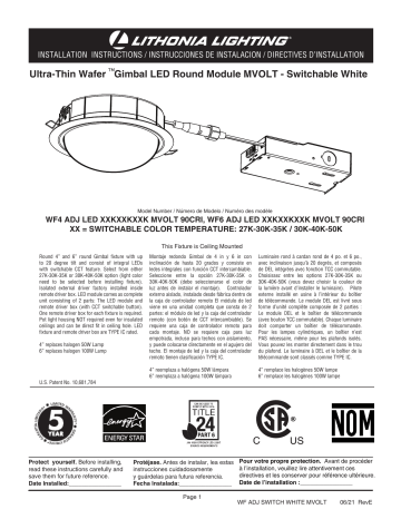 Lithonia Lighting Switchable White Adjustable Wafer Canless Downlight ...