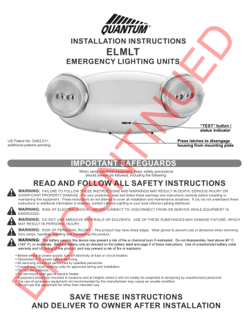 Lithonia Lighting ELMLT Installation Instructions | Manualzz