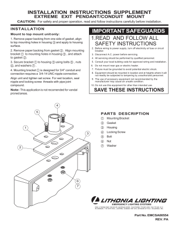 Lithonia Lighting LV Series Installation Instructions | Manualzz