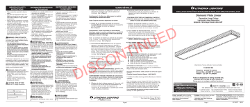 Lithonia Lighting Diamond Plate Linear Installation Instructions | Manualzz