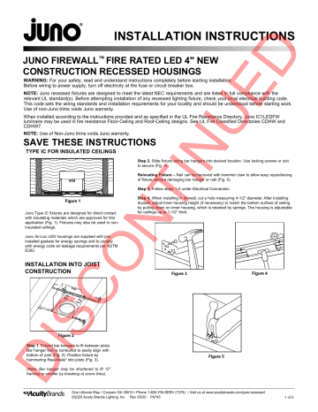 Juno 4102 Trim Guide d'installation | Manualzz