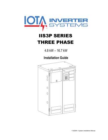 IOTA IIS3P Three-Phase Central Inverters Installation guide | Manualzz