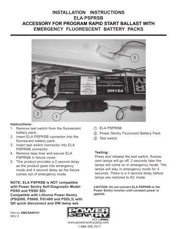 Power Sentry PS1400QD MVOLT Installation Instructions | Manualzz