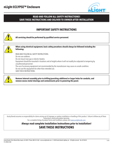 nLight NECY System Controller Installation Instructions | Manualzz