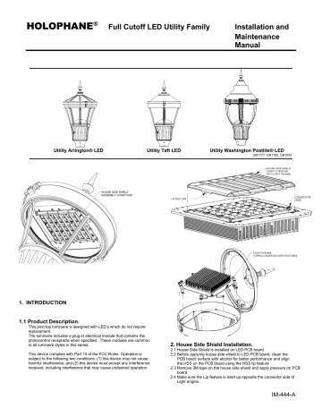 Holophane WFCL2 Lantern Installation Instructions | Manualzz