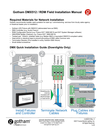 Gotham Lighting Incito™ 6" Square Downlight User Manual | Manualzz