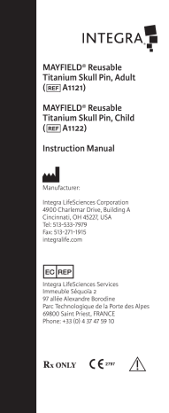 Integra MAYFIELD® Reusable Titanium Skull Pins, Child & Adult 'Ref ...